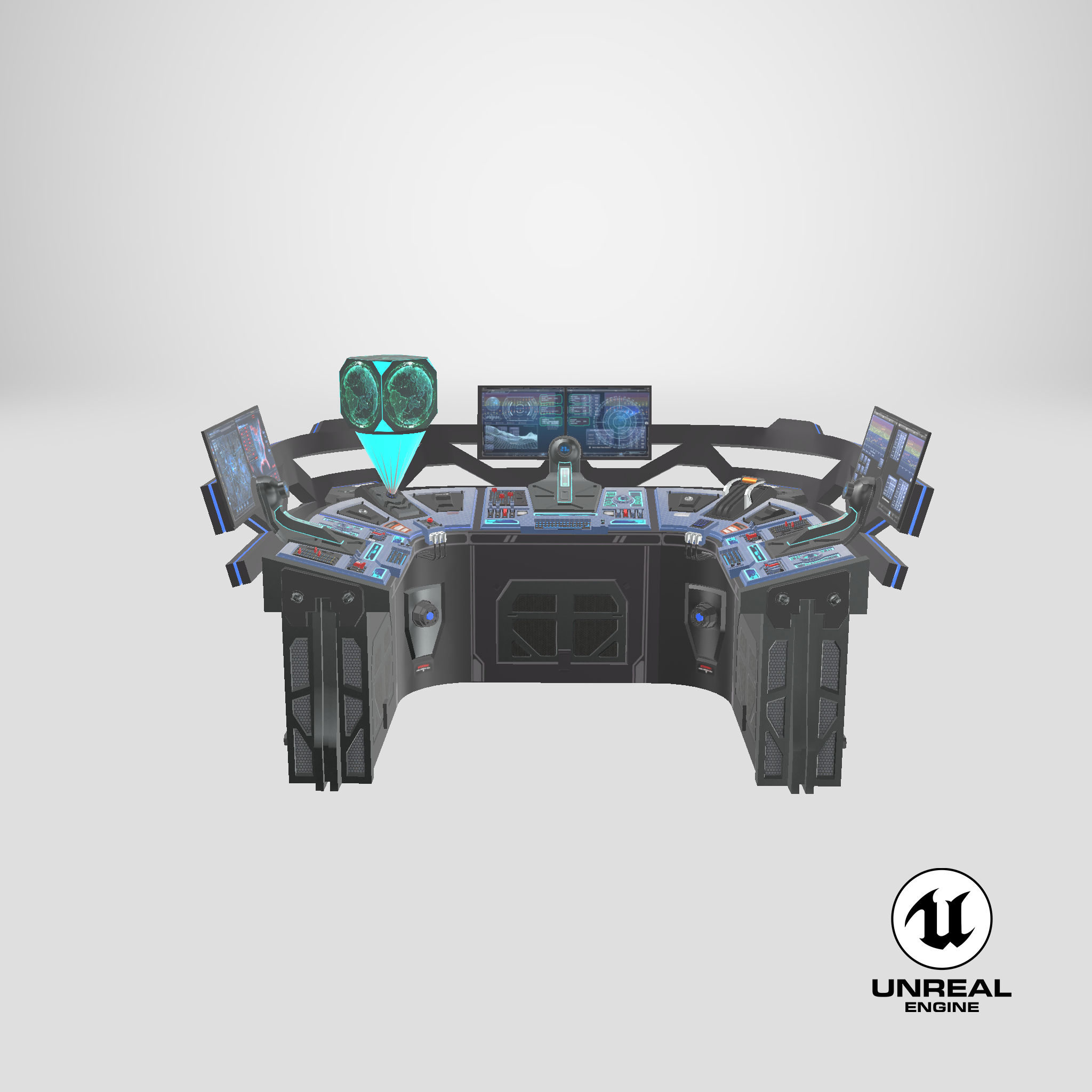 Sci fi hologram control panel 3D - TurboSquid 1652268