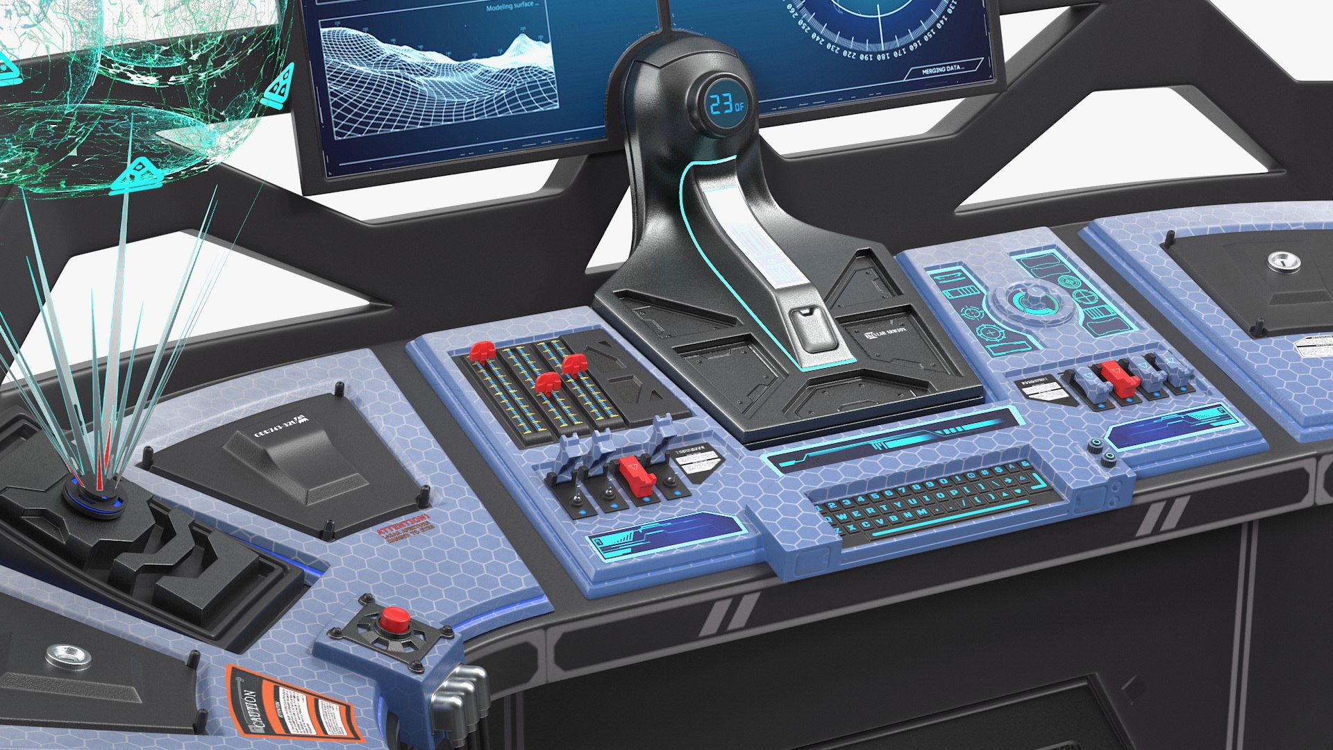 Sci fi hologram control panel 3D - TurboSquid 1652268