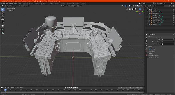 Sci fi hologram control panel 3D - TurboSquid 1652268