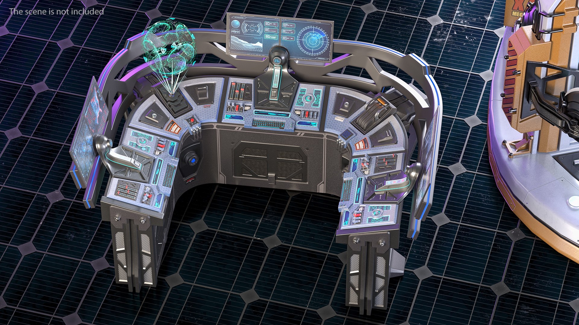 Sci fi hologram control panel 3D - TurboSquid 1652268