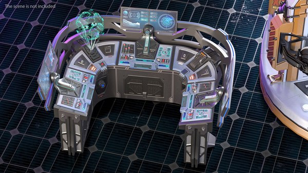 Sci fi hologram control panel 3D - TurboSquid 1652268