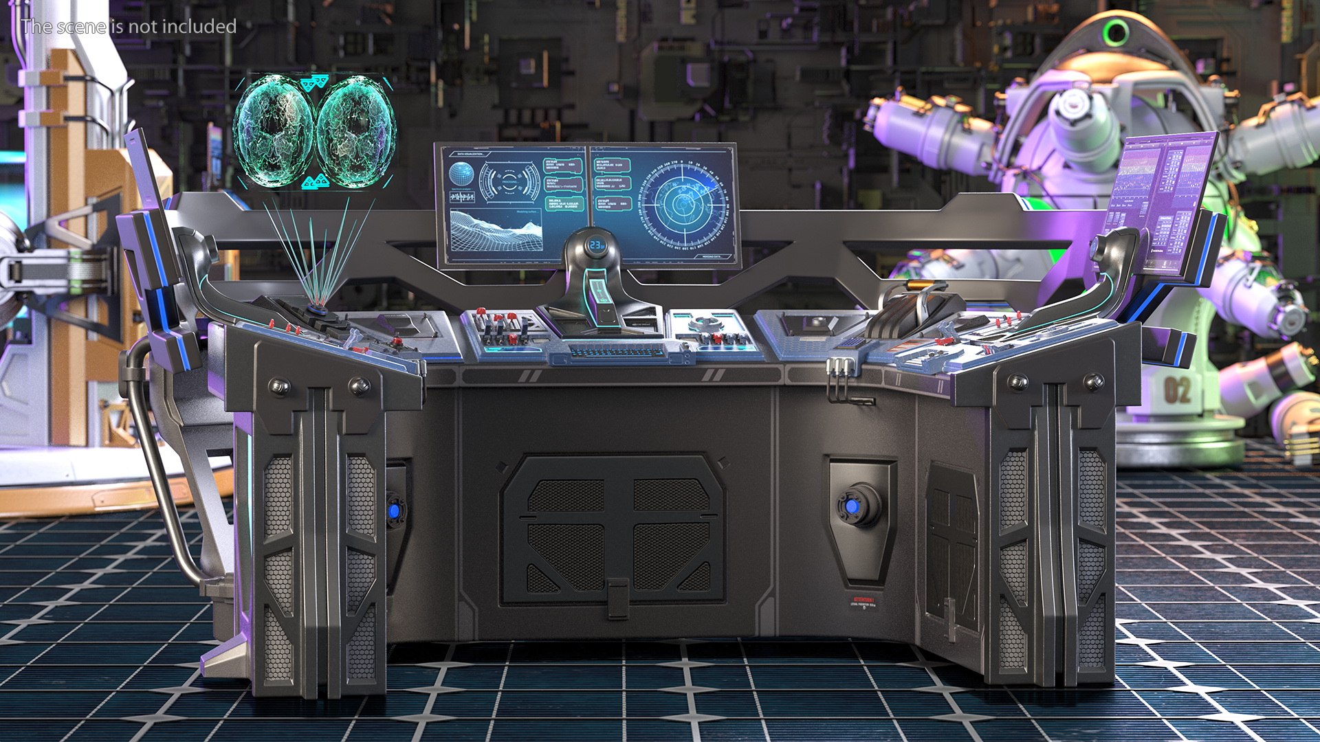 Sci Fi Hologram Control Panel 3D - TurboSquid 1652268