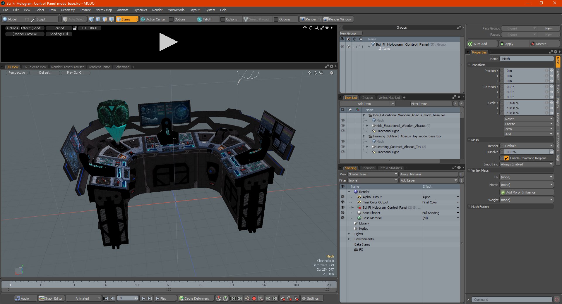 Sci fi hologram control panel 3D - TurboSquid 1652268