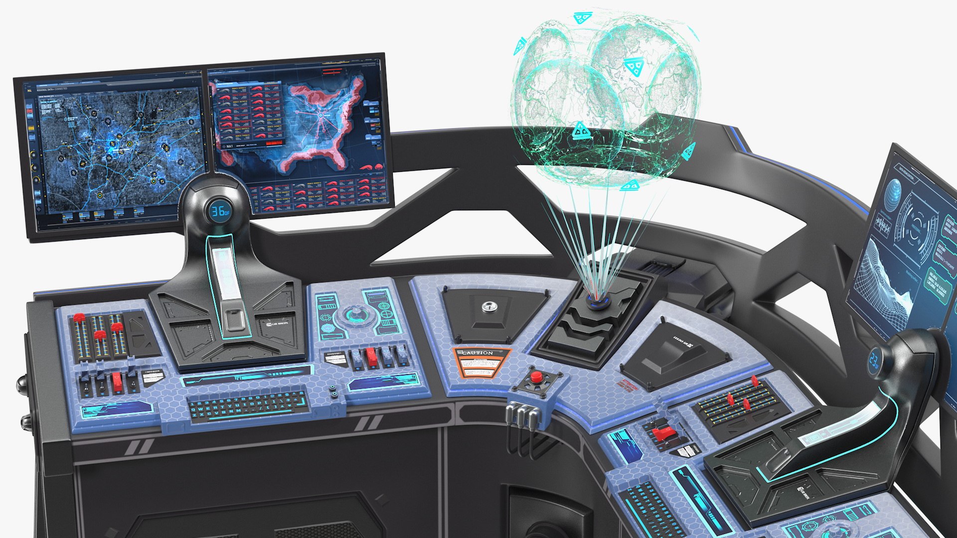 Sci fi hologram control panel 3D - TurboSquid 1652268