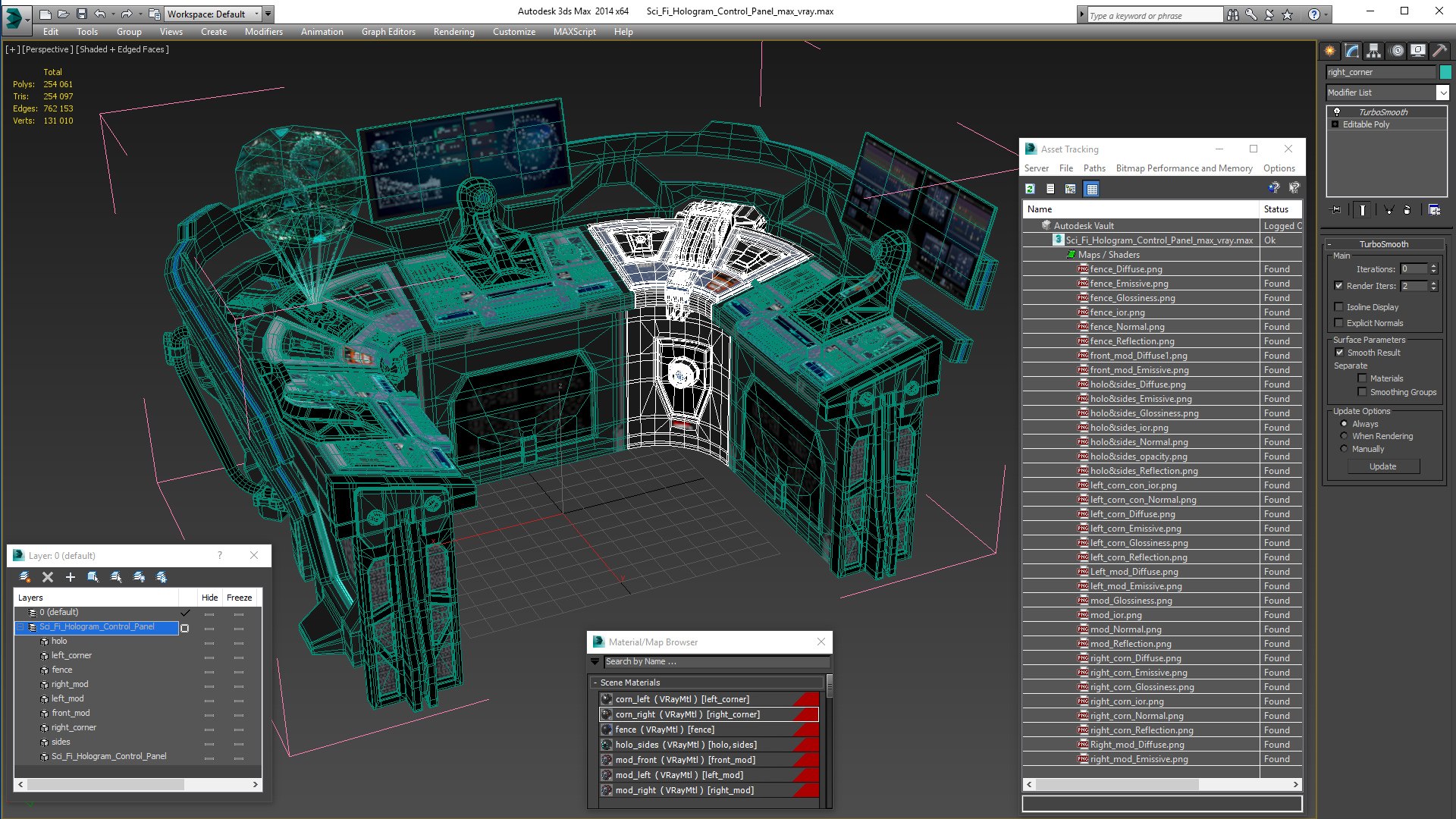Sci fi hologram control panel 3D - TurboSquid 1652268