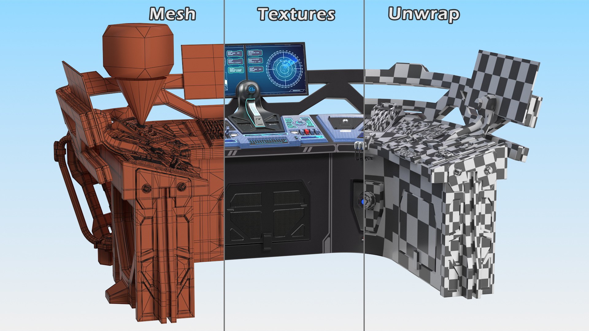 Sci fi hologram control panel 3D - TurboSquid 1652268