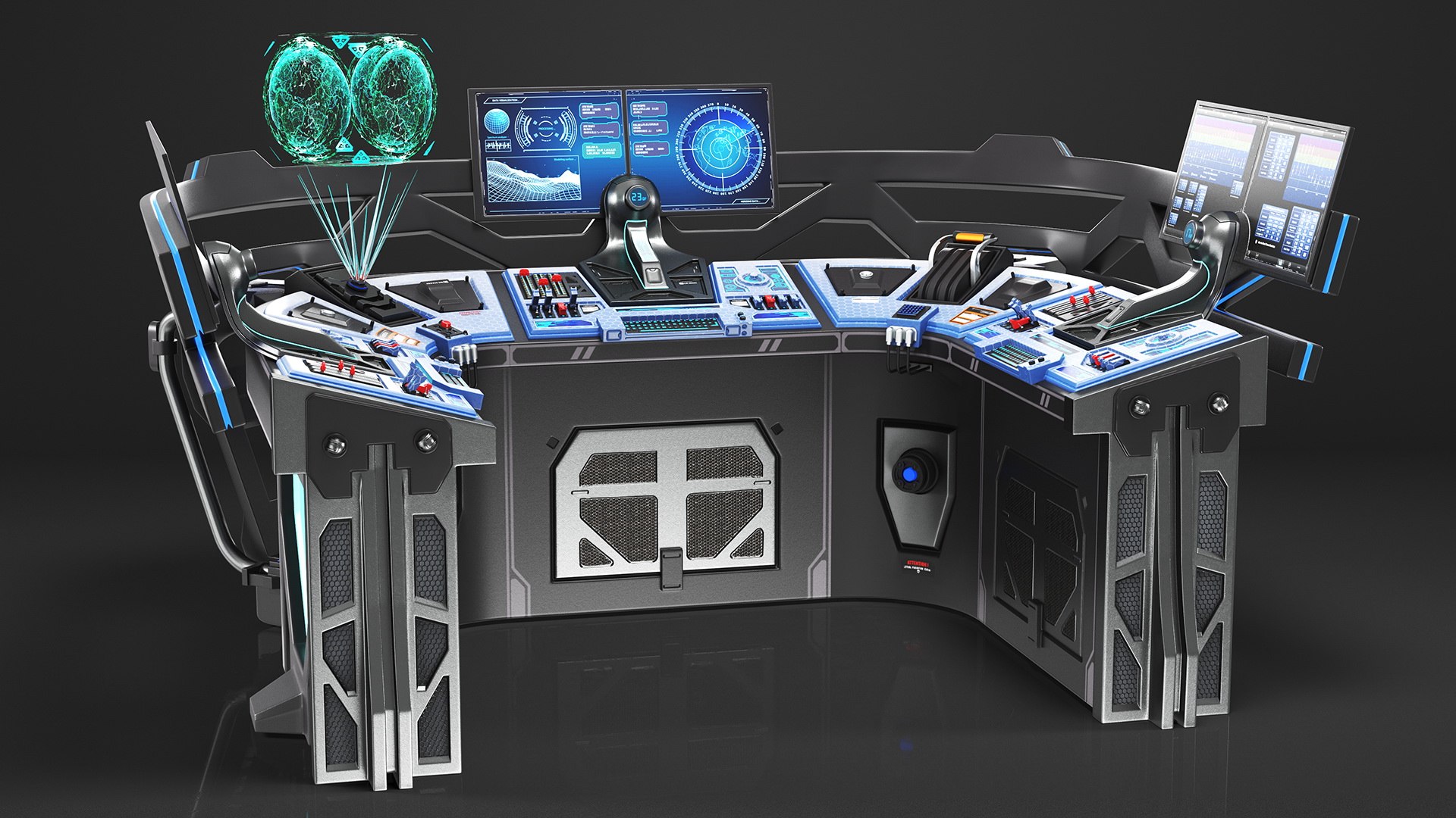 Sci fi hologram control panel 3D - TurboSquid 1652268