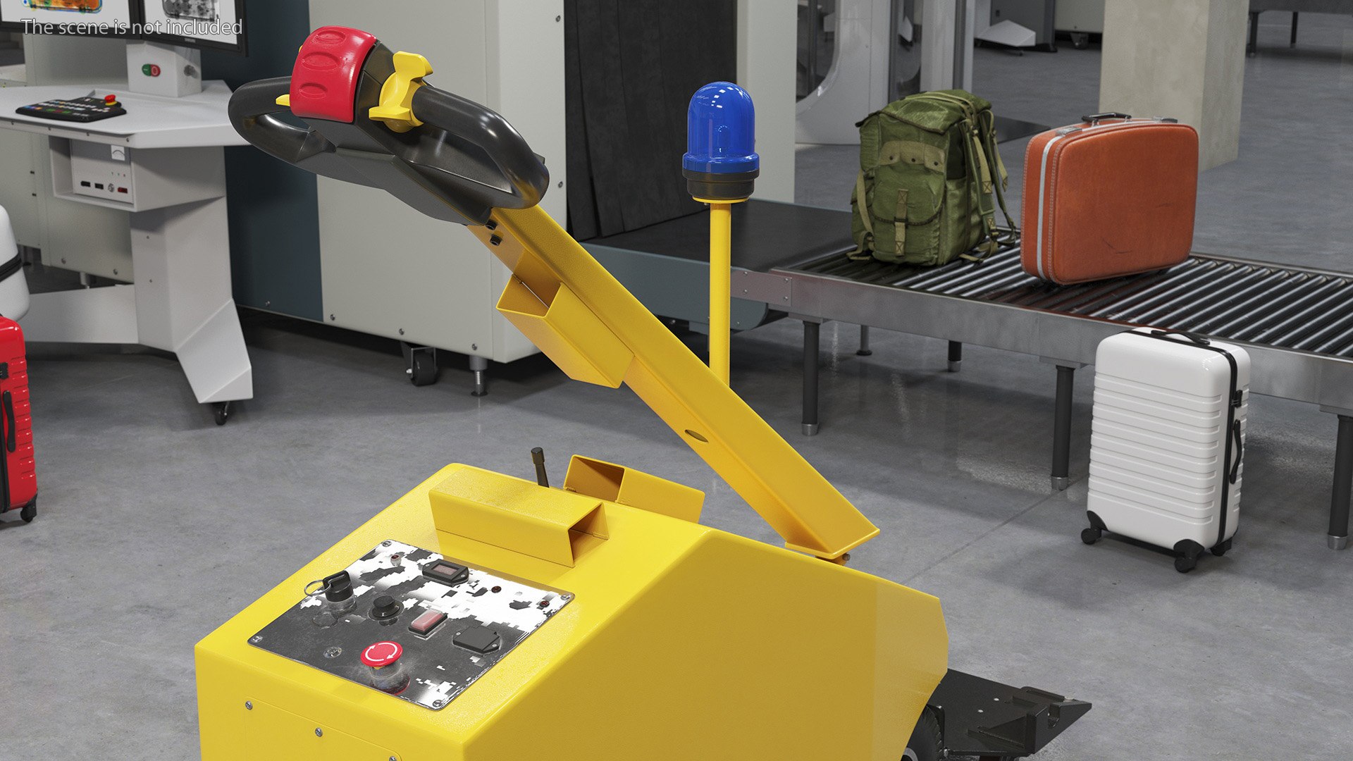 Yellow Electric Trolley Cart Pusher 3D Model - TurboSquid 2094883