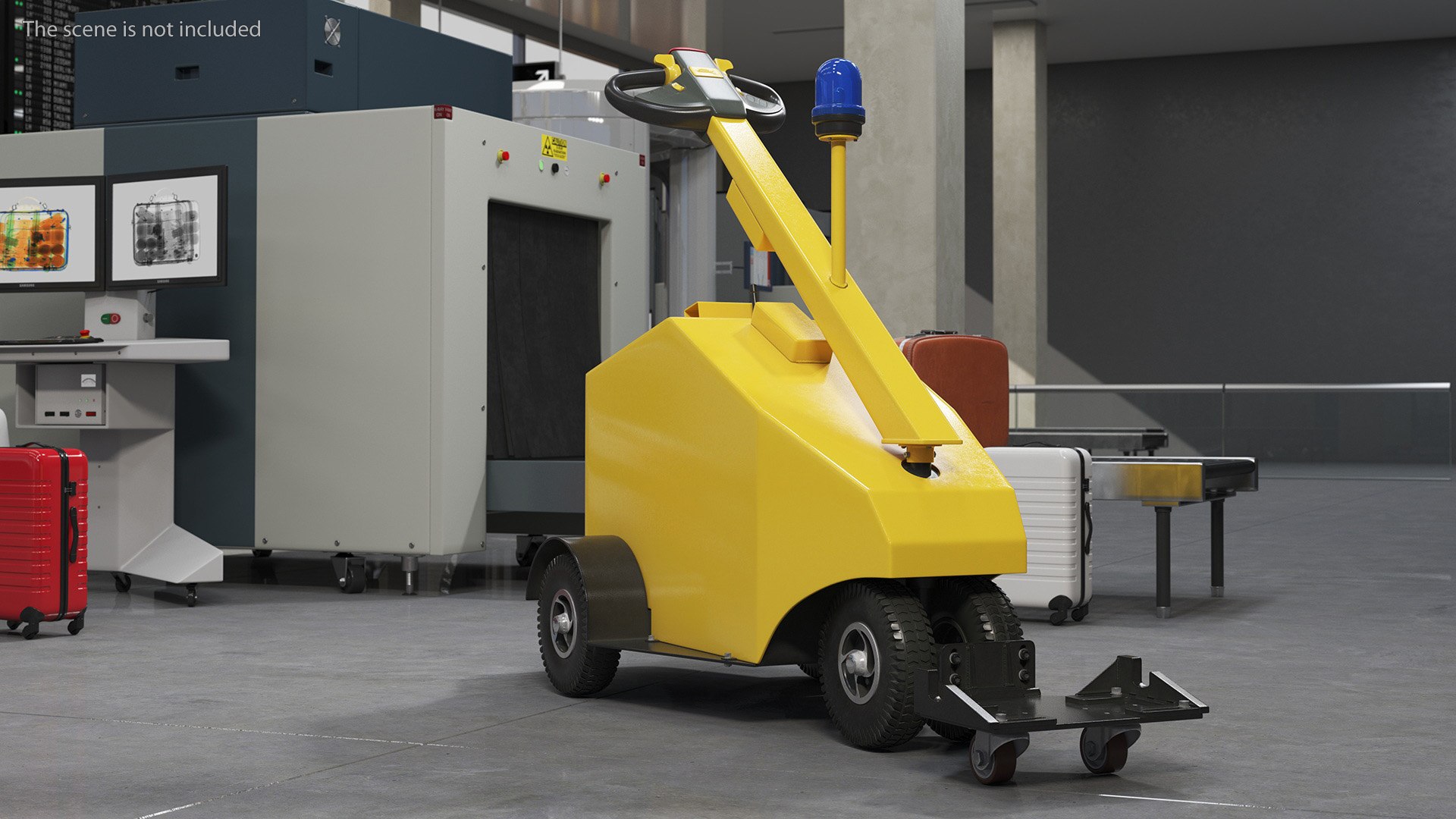 Yellow Electric Trolley Cart Pusher 3D Model - TurboSquid 2094883