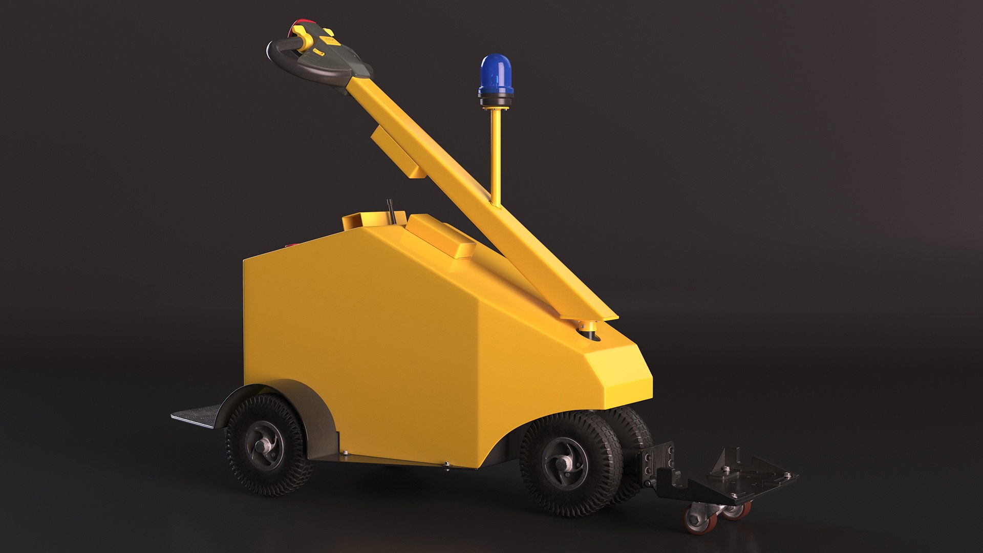 Yellow Electric Trolley Cart Pusher 3D Model - TurboSquid 2094883