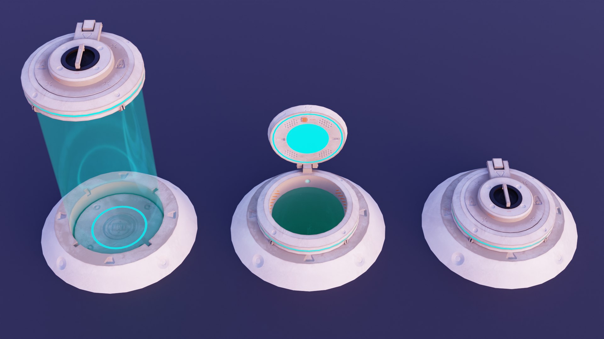 3D Model Sci-fi Pod Capsule Lowpoly - TurboSquid 2018000