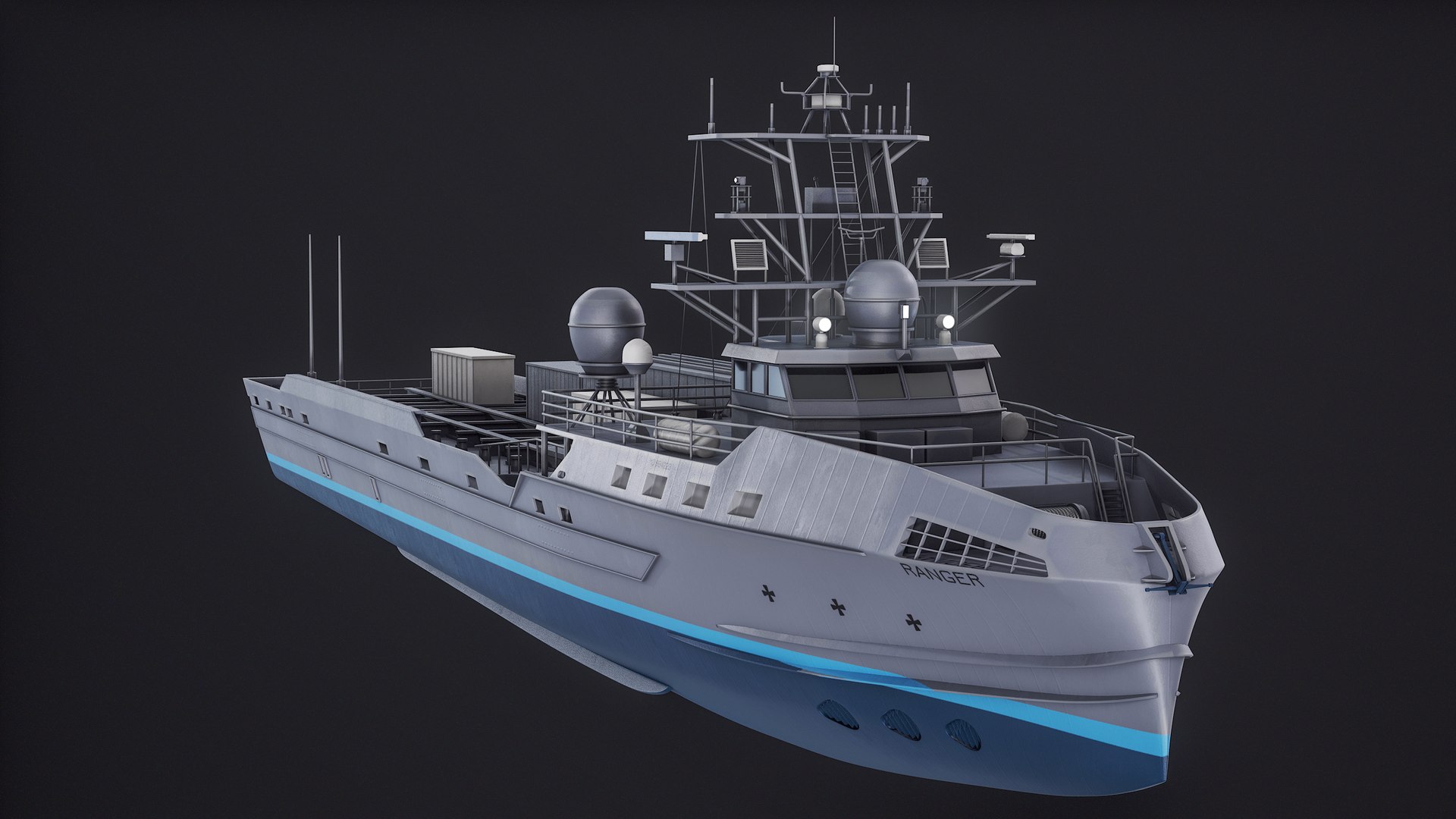 US Navy Ranger Robo-Ship PBR 3D Model - TurboSquid 2093220