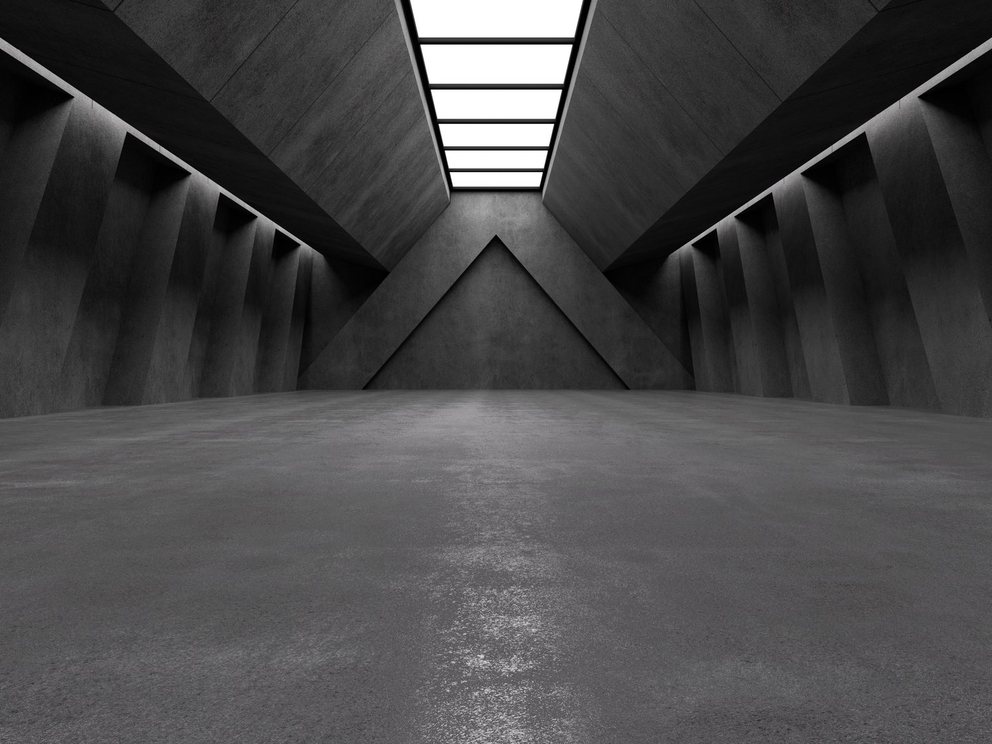 3D Brutalist Concrete Corridor Low-poly 3d Model Model - TurboSquid 2545475