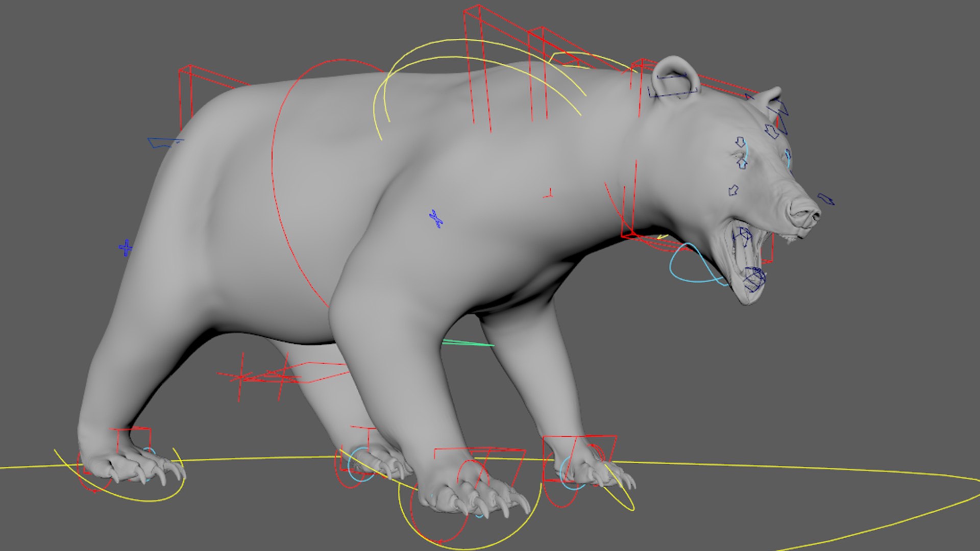 3D Bear Standard Pack Rig Character Model - TurboSquid 1354786