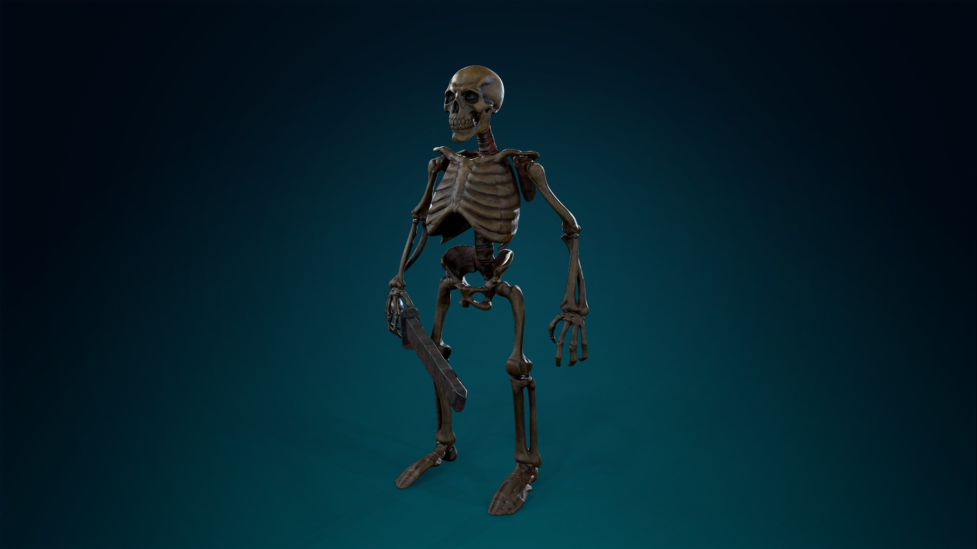 Skeleton Undead Warrior Ancient - Rigged - Animated - Lowpoly - Game ...