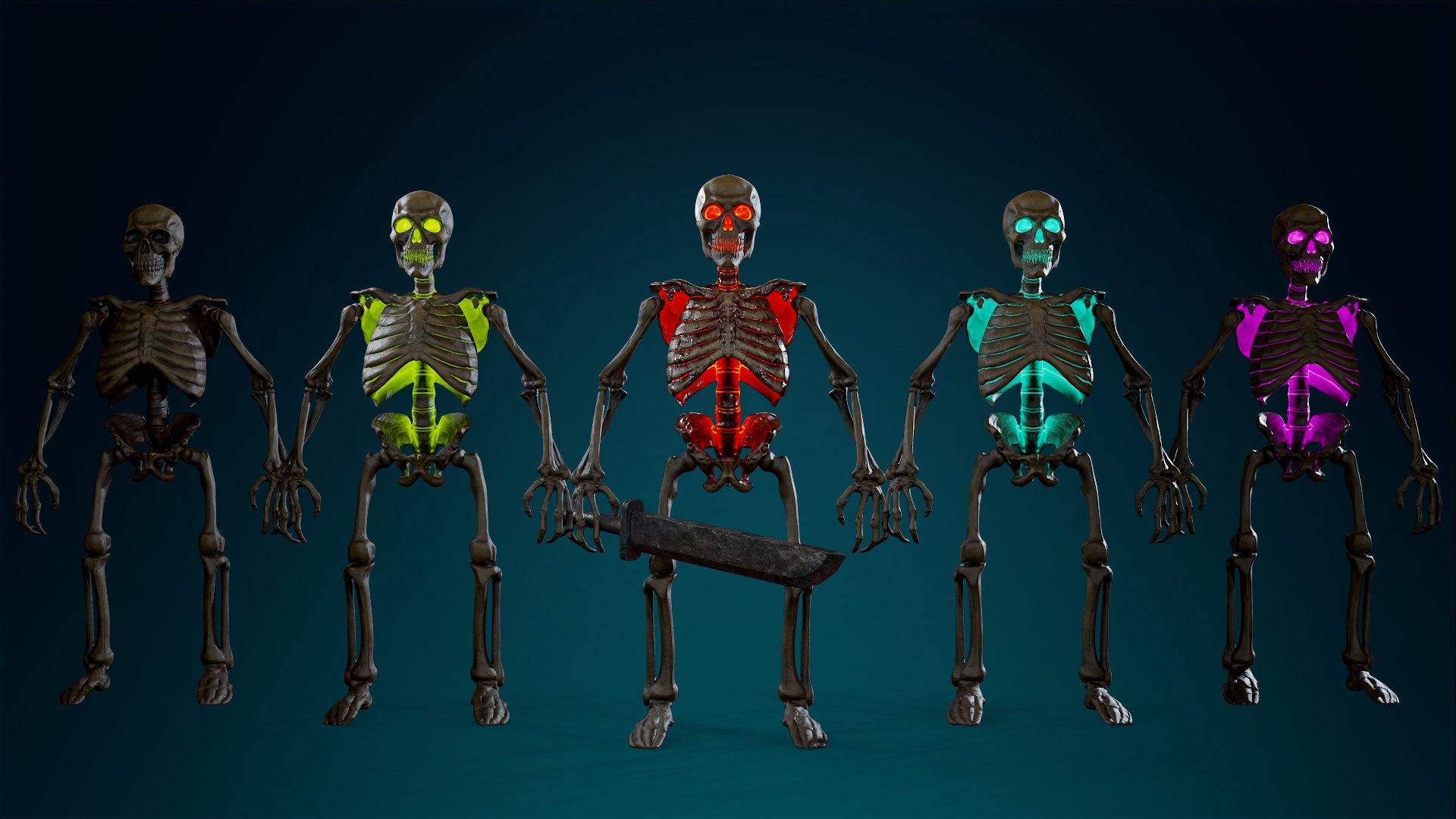 Skeleton Undead Warrior Ancient - Rigged - Animated - Lowpoly - Game ...