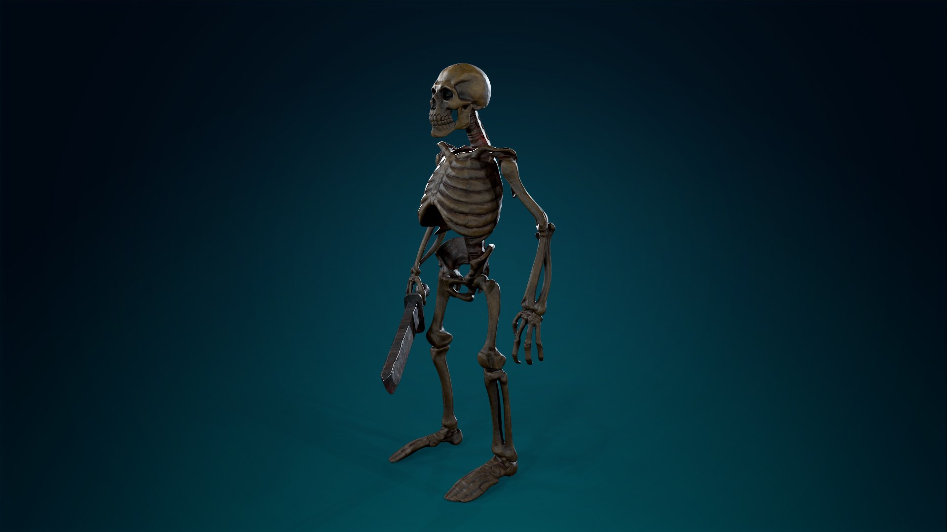 Skeleton Undead Warrior Ancient - Rigged - Animated - Lowpoly - Game ...