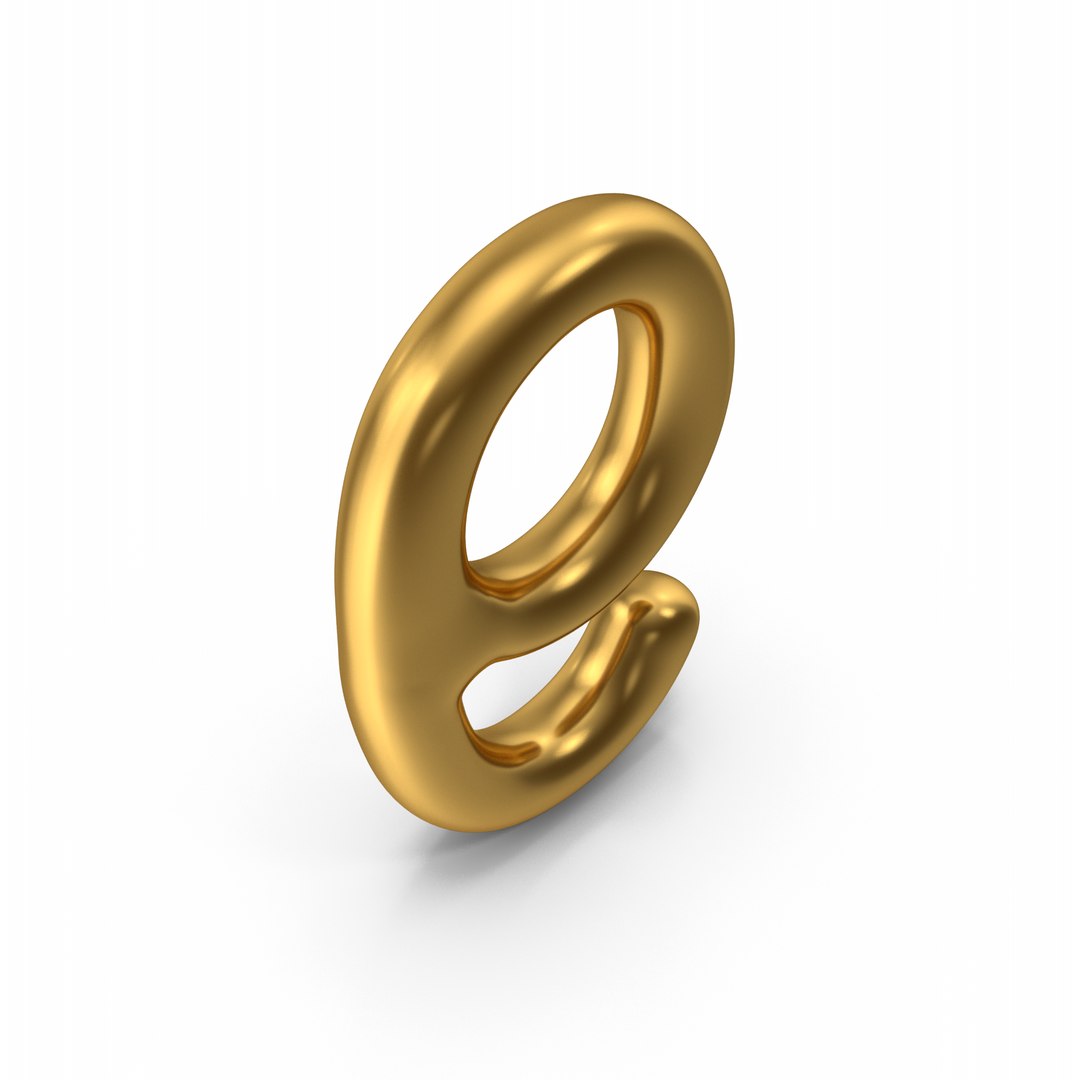 Number 9 Gold 3D Model - TurboSquid 1866352