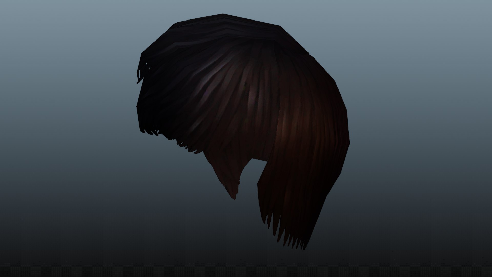 3D Female Hair Low Poly 3 Color - TurboSquid 2115490