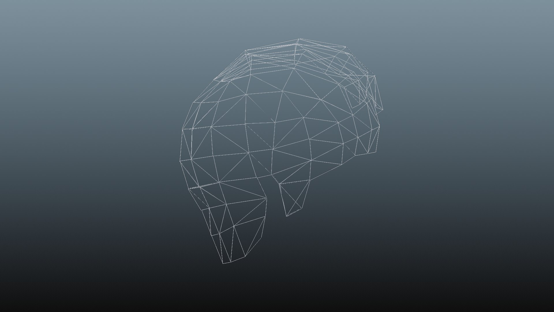 3D Female Hair Low Poly 3 Color - TurboSquid 2115490