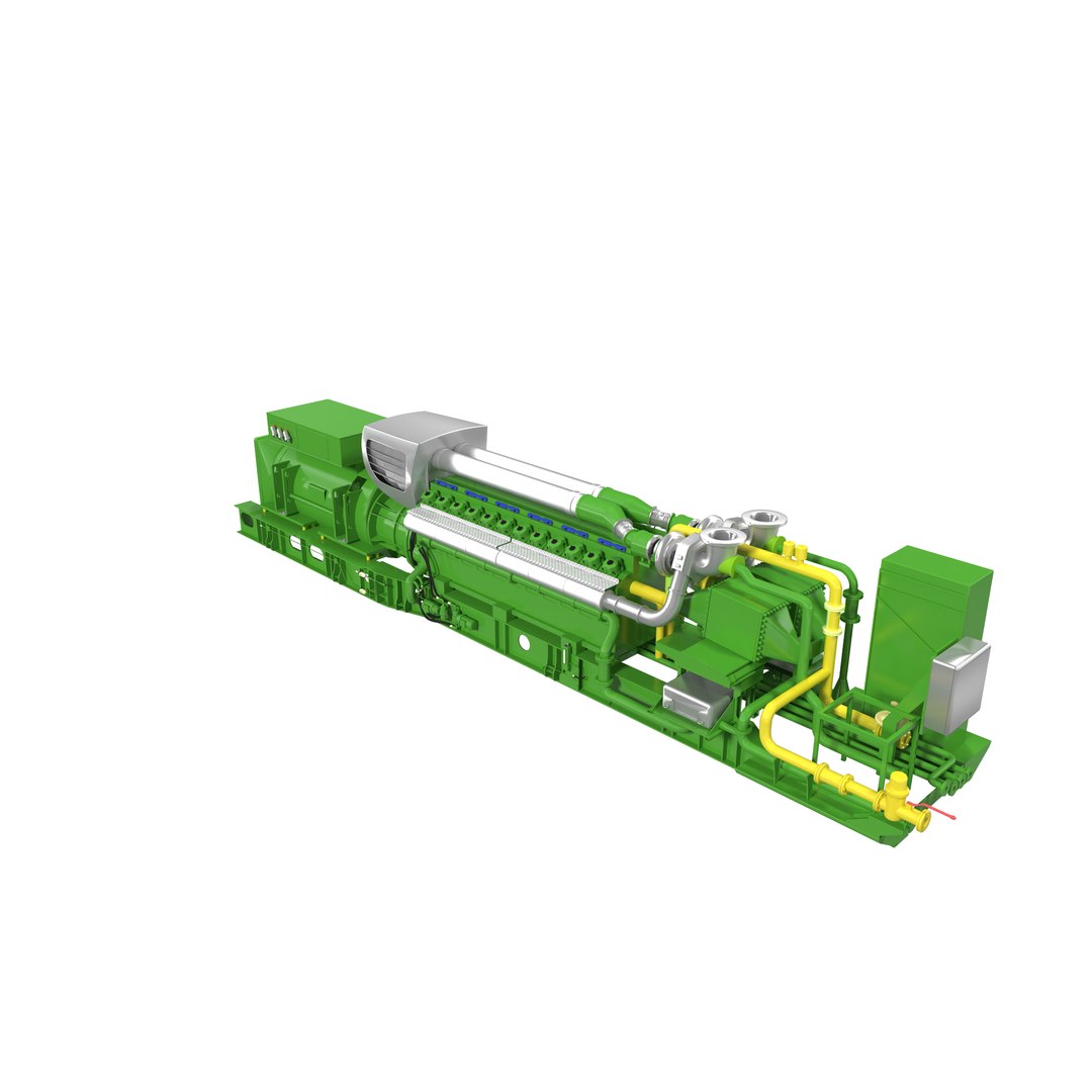 3D Gas Turbine Generator Model - TurboSquid 1247669