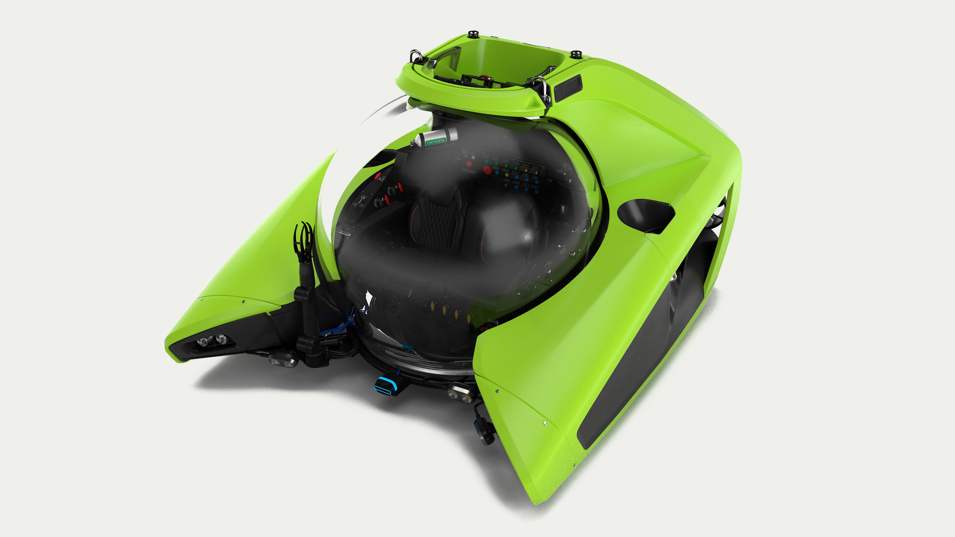 modelo 3d Vehículo Sumergible U-Boat Worx NEMO Verde - TurboSquid 2215128