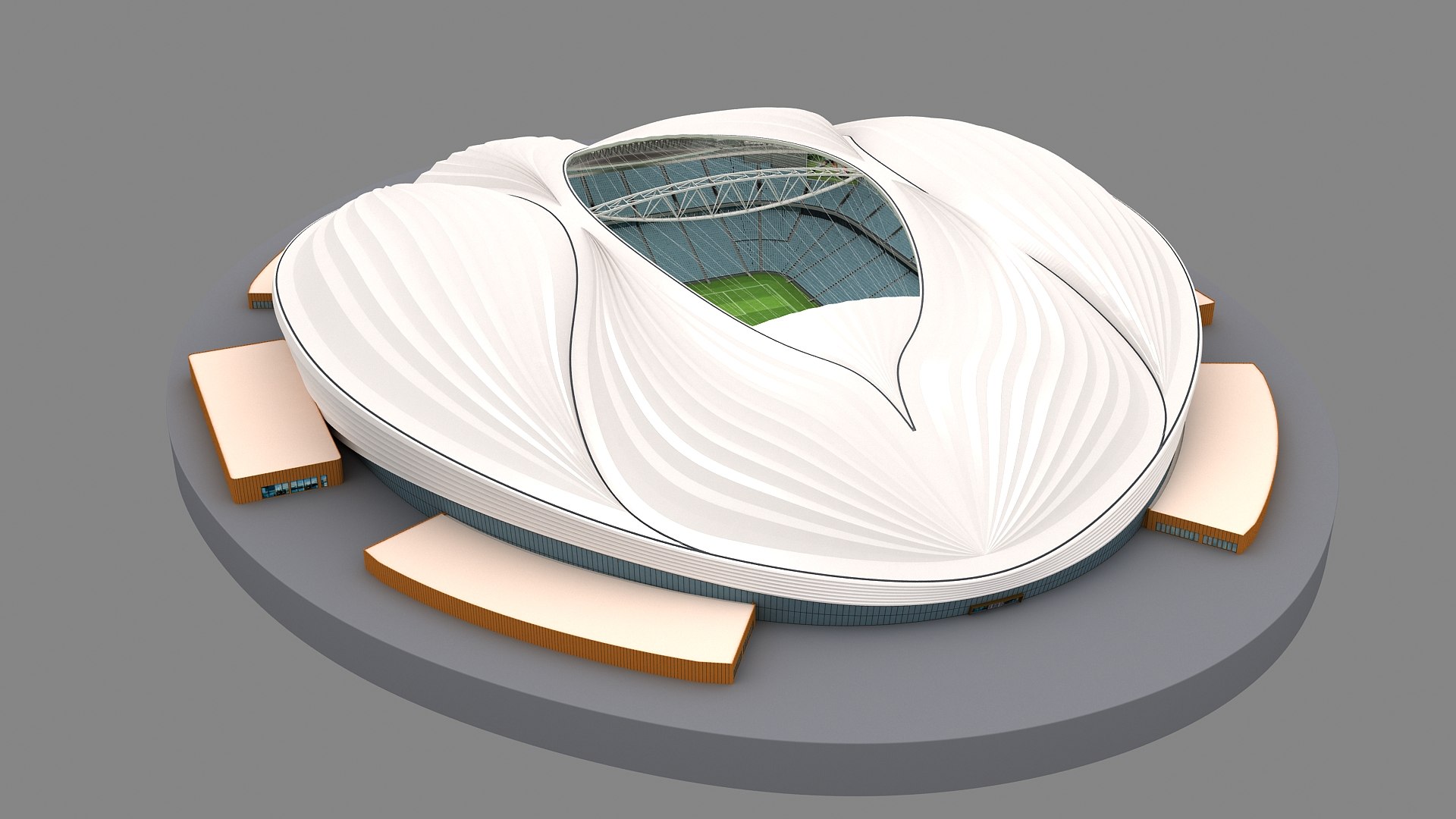 3D Al Janoub Stadium Qatar - TurboSquid 1970617