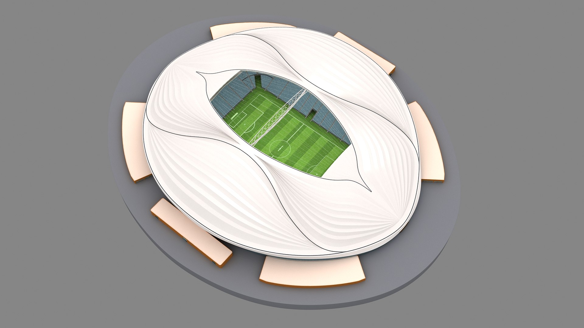 3D Al Janoub Stadium Qatar - TurboSquid 1970617
