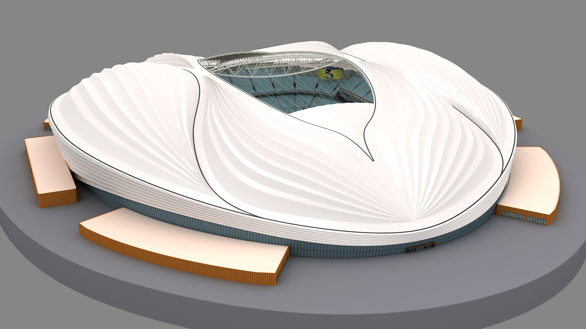 3D Al Janoub Stadium Qatar - TurboSquid 1970617