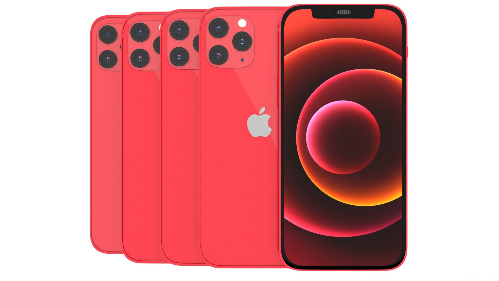 3D Apple Iphone 12 Red - TurboSquid 1638208