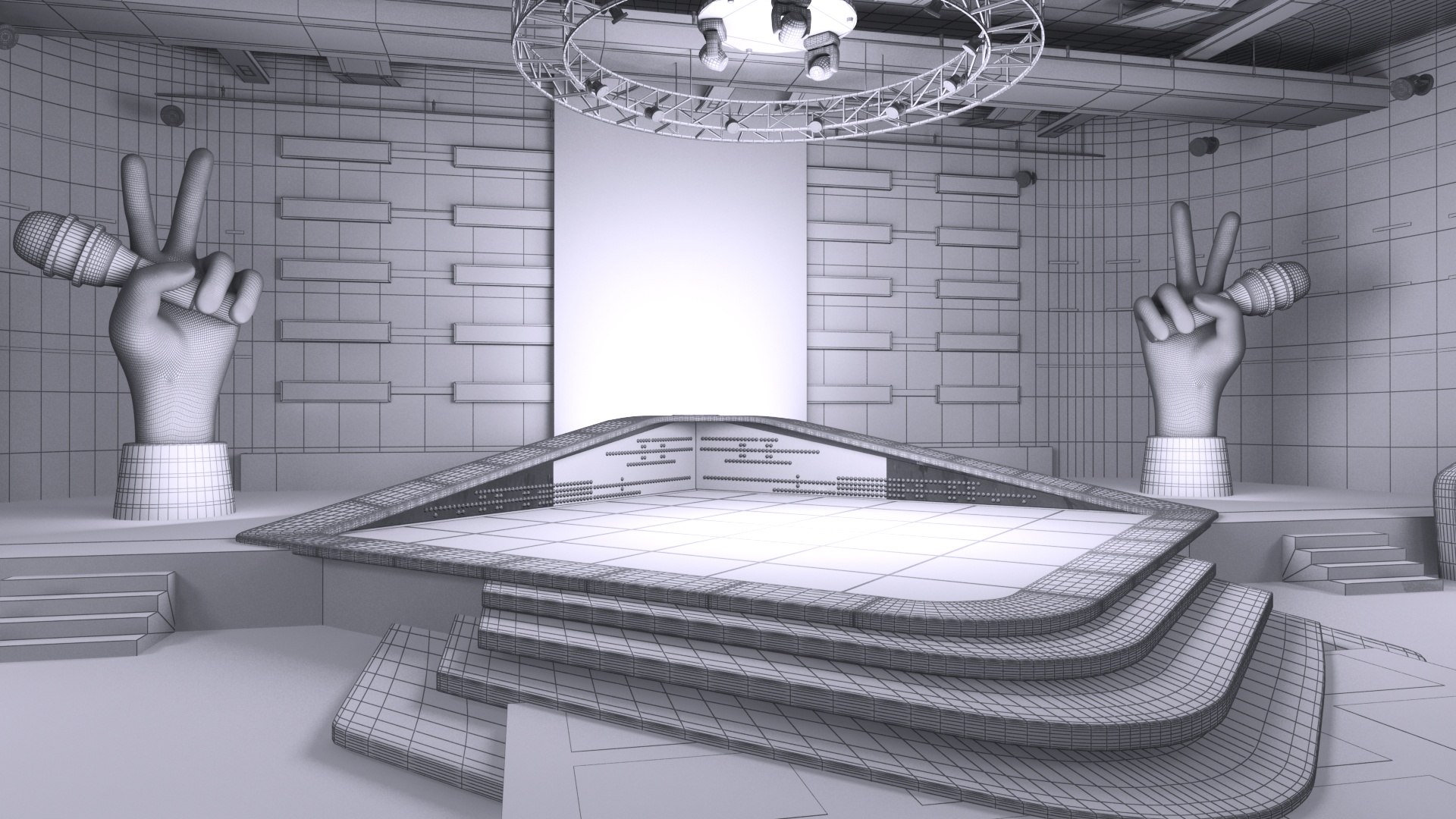 3D The Voice Tv Studio Model - TurboSquid 1721222