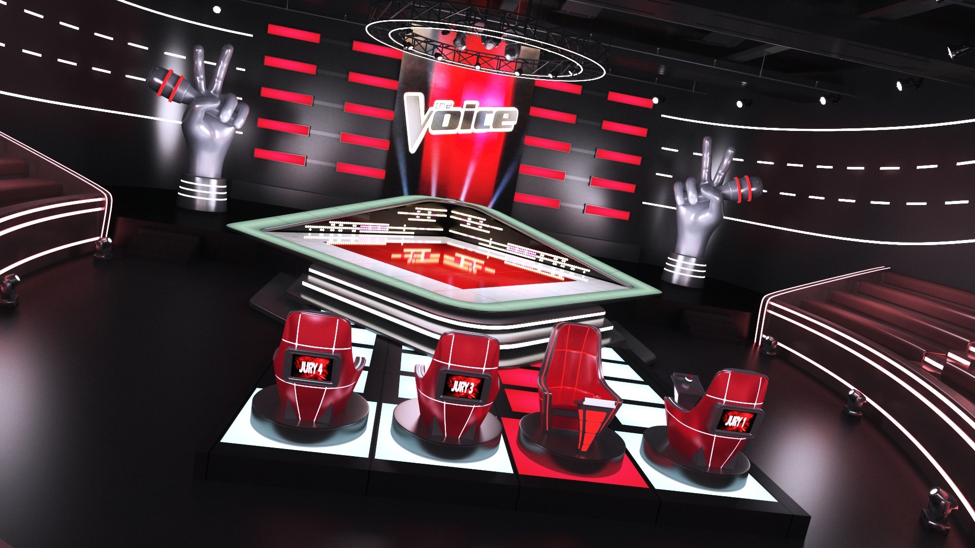 3D The Voice Tv Studio Model - TurboSquid 1721222
