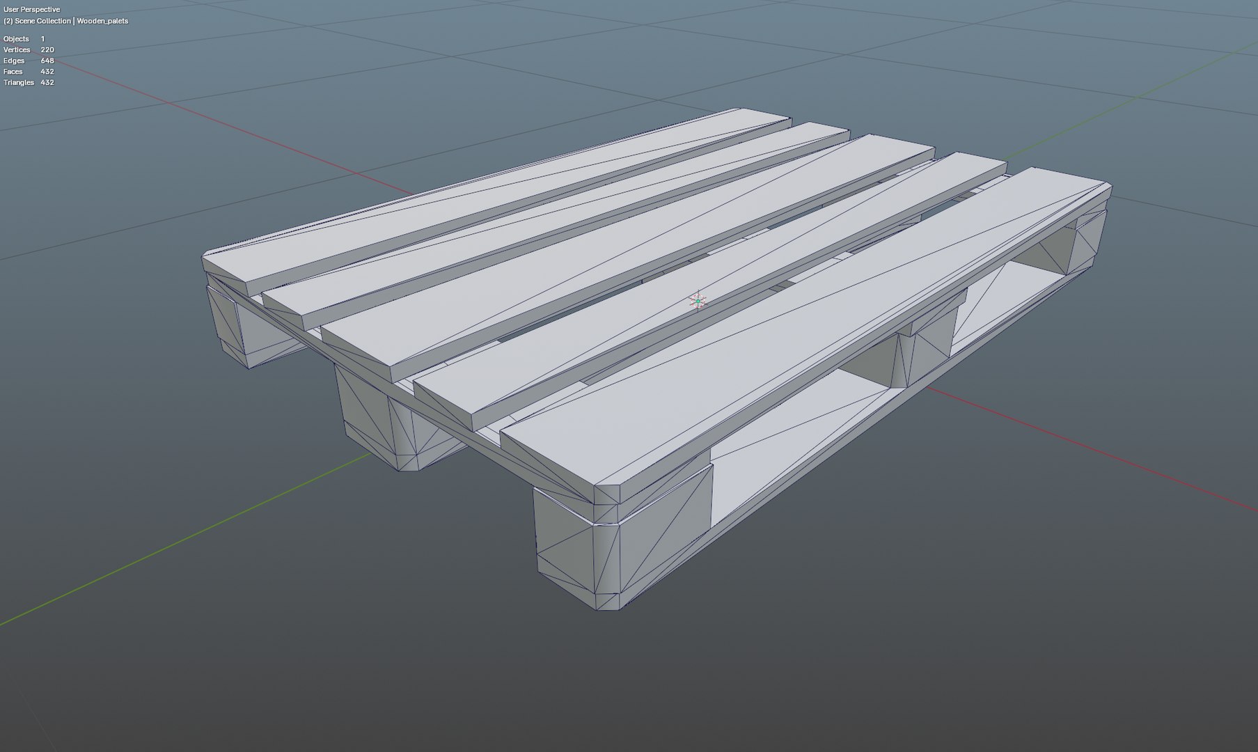 3D Wooden Euro Pallet Low-poly Model - TurboSquid 2337825