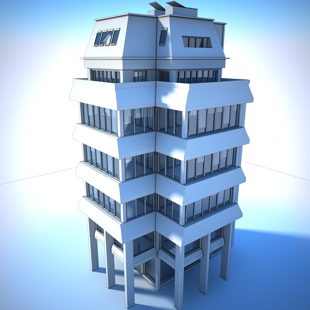 Building White 3D Model - TurboSquid 1391753