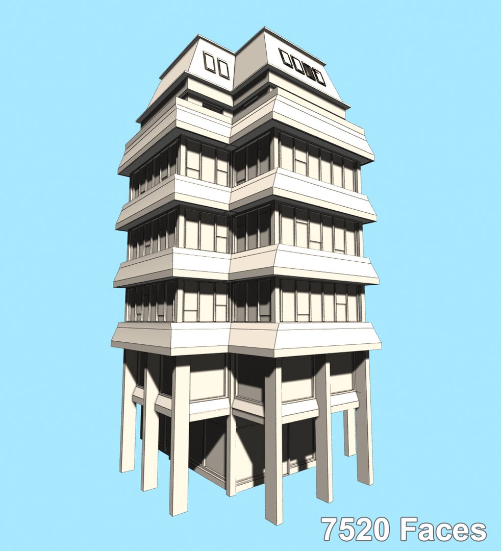 Building White 3D Model - TurboSquid 1391753