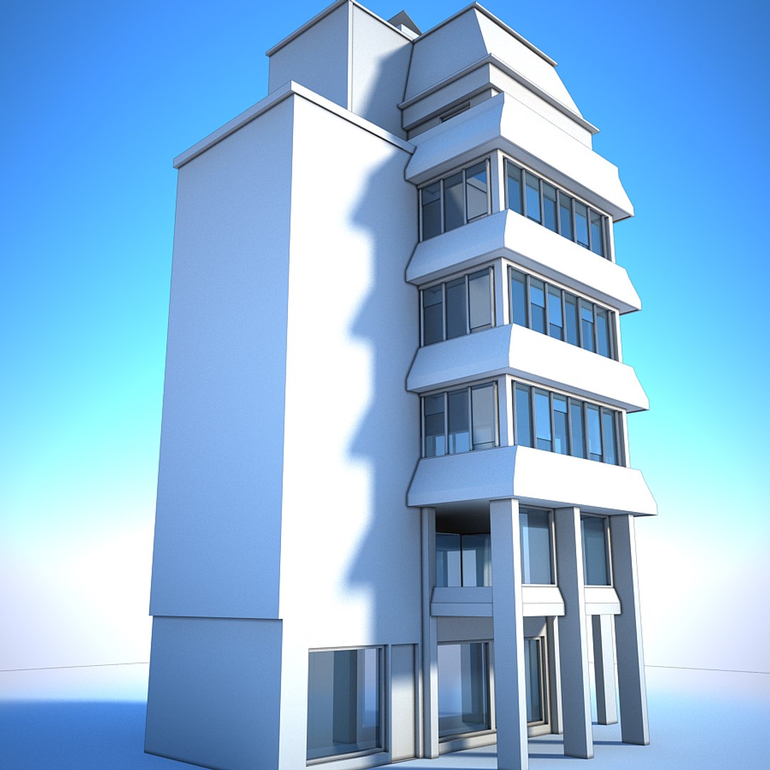 Building White 3D Model - TurboSquid 1391753