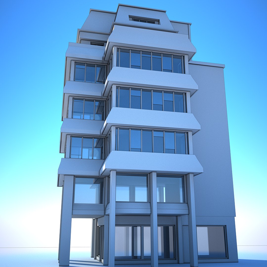 Building White 3D Model - TurboSquid 1391753