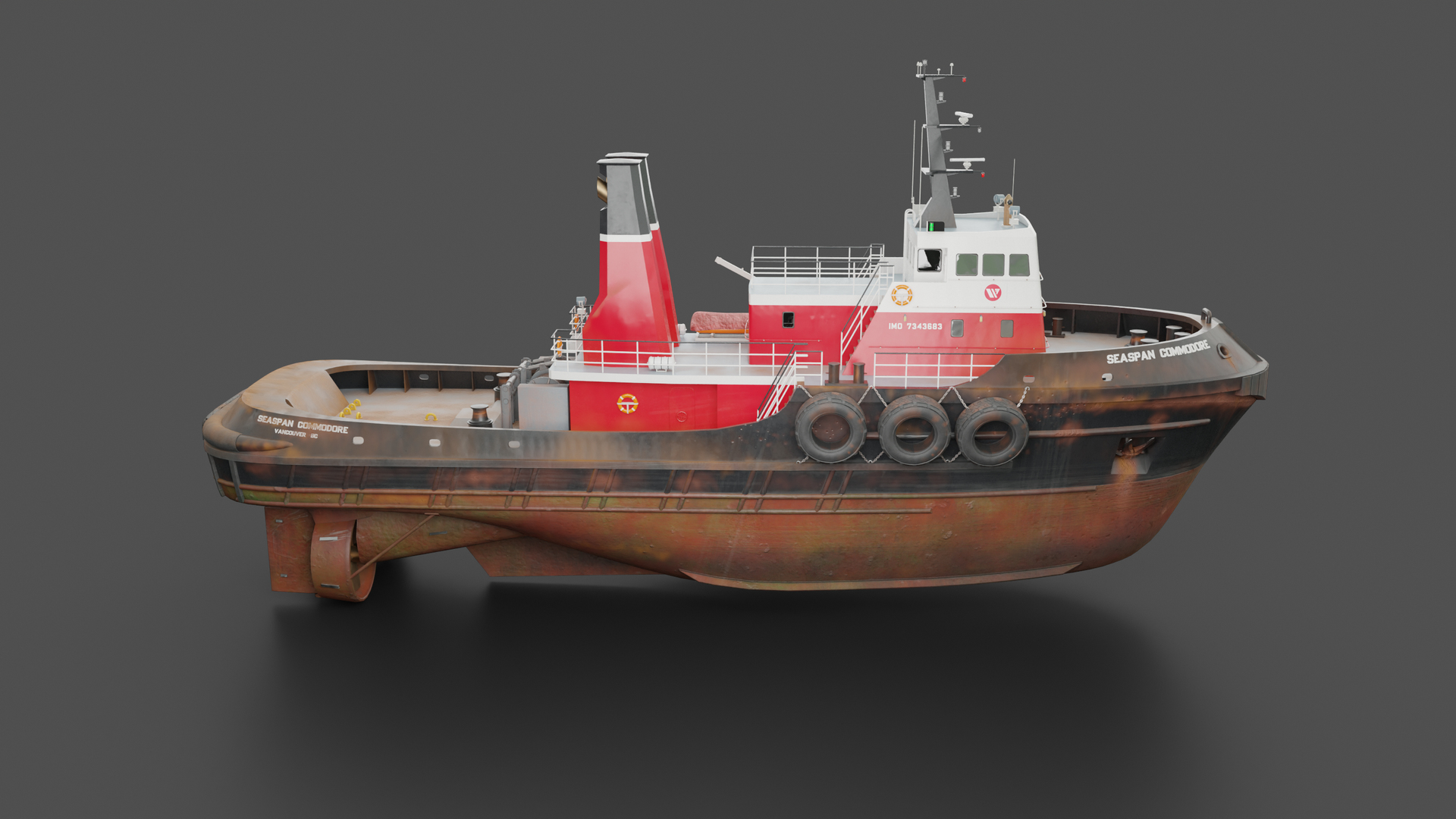 3D Seaspan Commodore Tugboat - TurboSquid 2457897