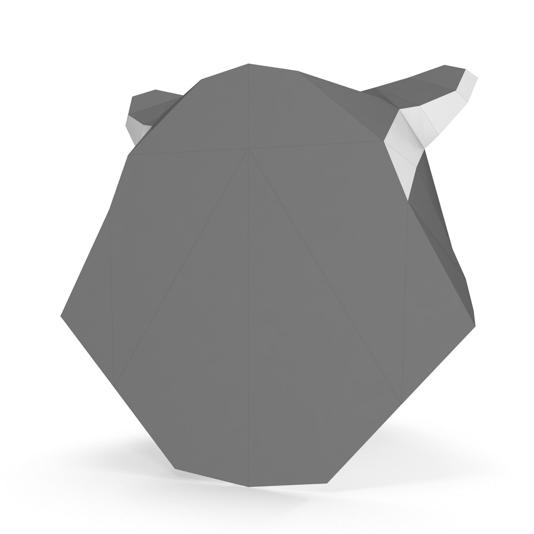 3d Model Of Paper Raccoon Head