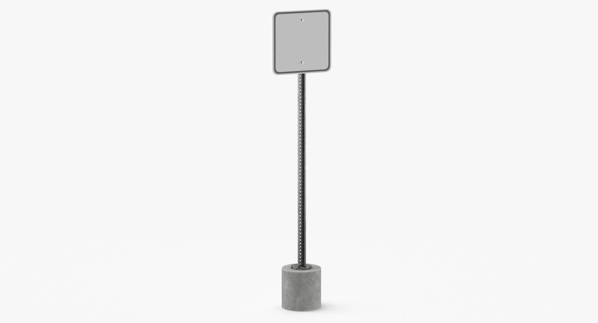 3D Square Street Signs Cylinder Square And U Shape Model - TurboSquid ...