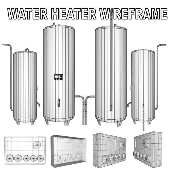 3d water heater model