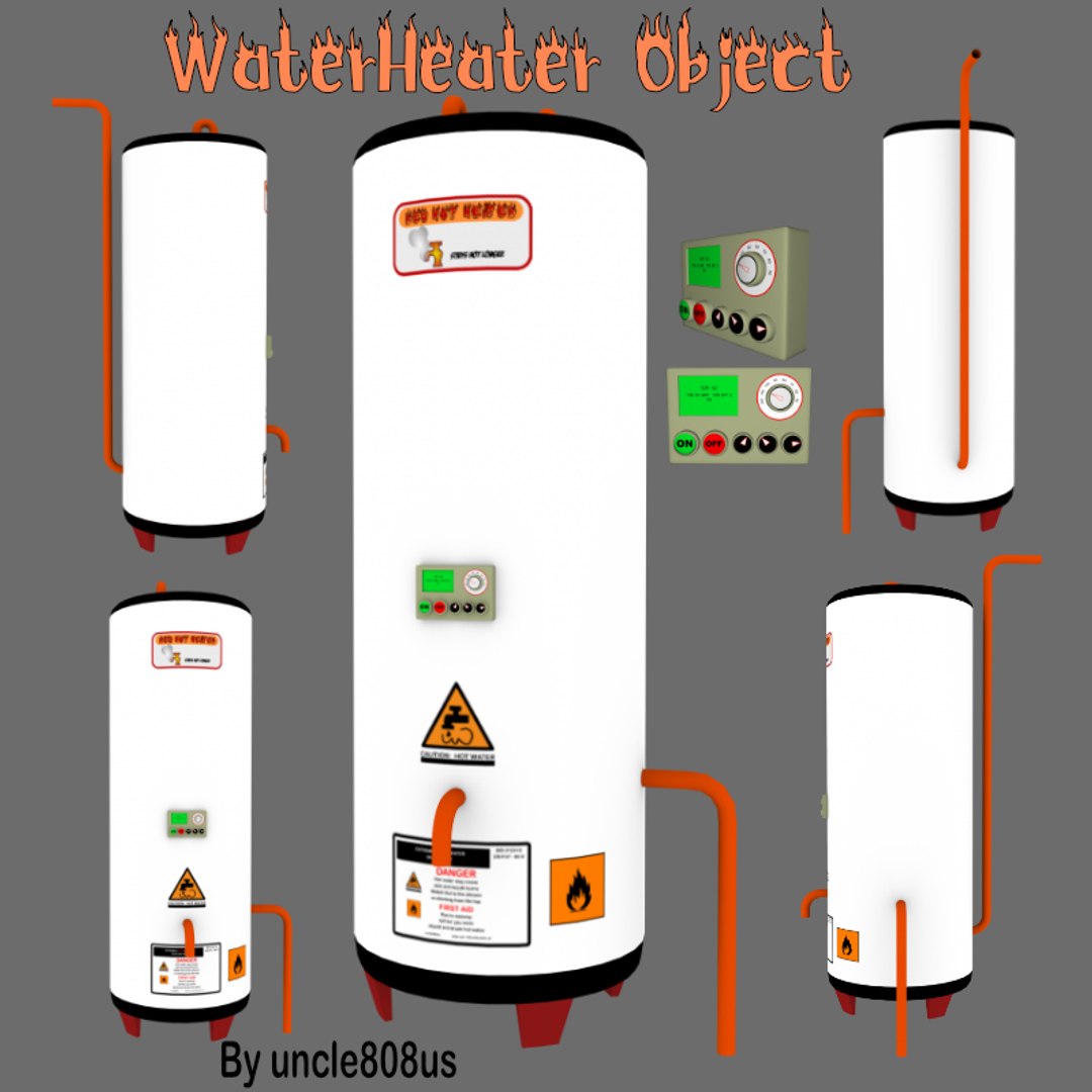 3d water heater model