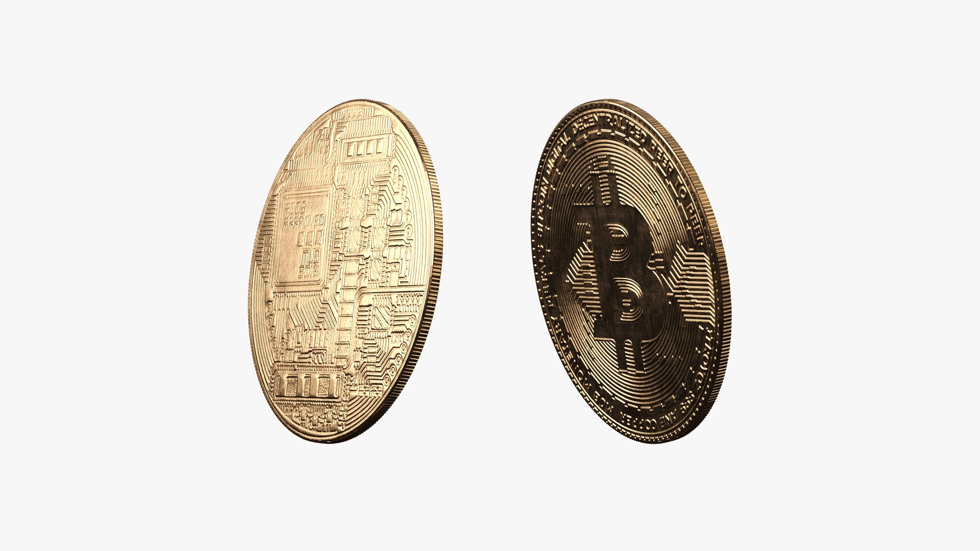 Bitcoin And Ethereum 3D Model - TurboSquid 1718154