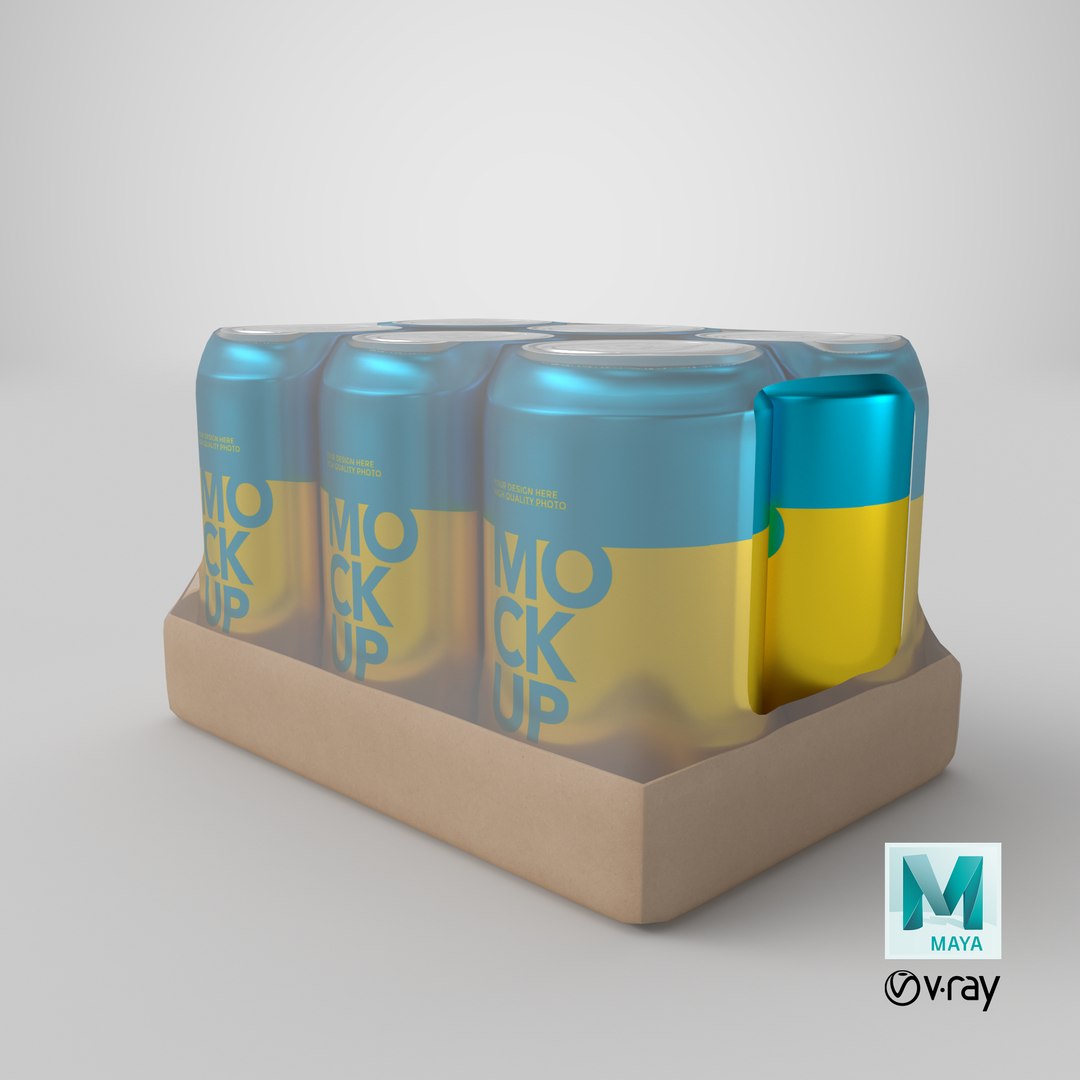 Blue Soda Can Pack Of 6 3D Model - TurboSquid 2083655
