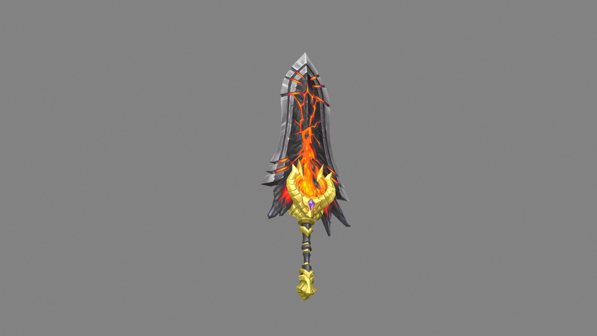 3D Golden Dragon Lava Sword - TurboSquid 2276885