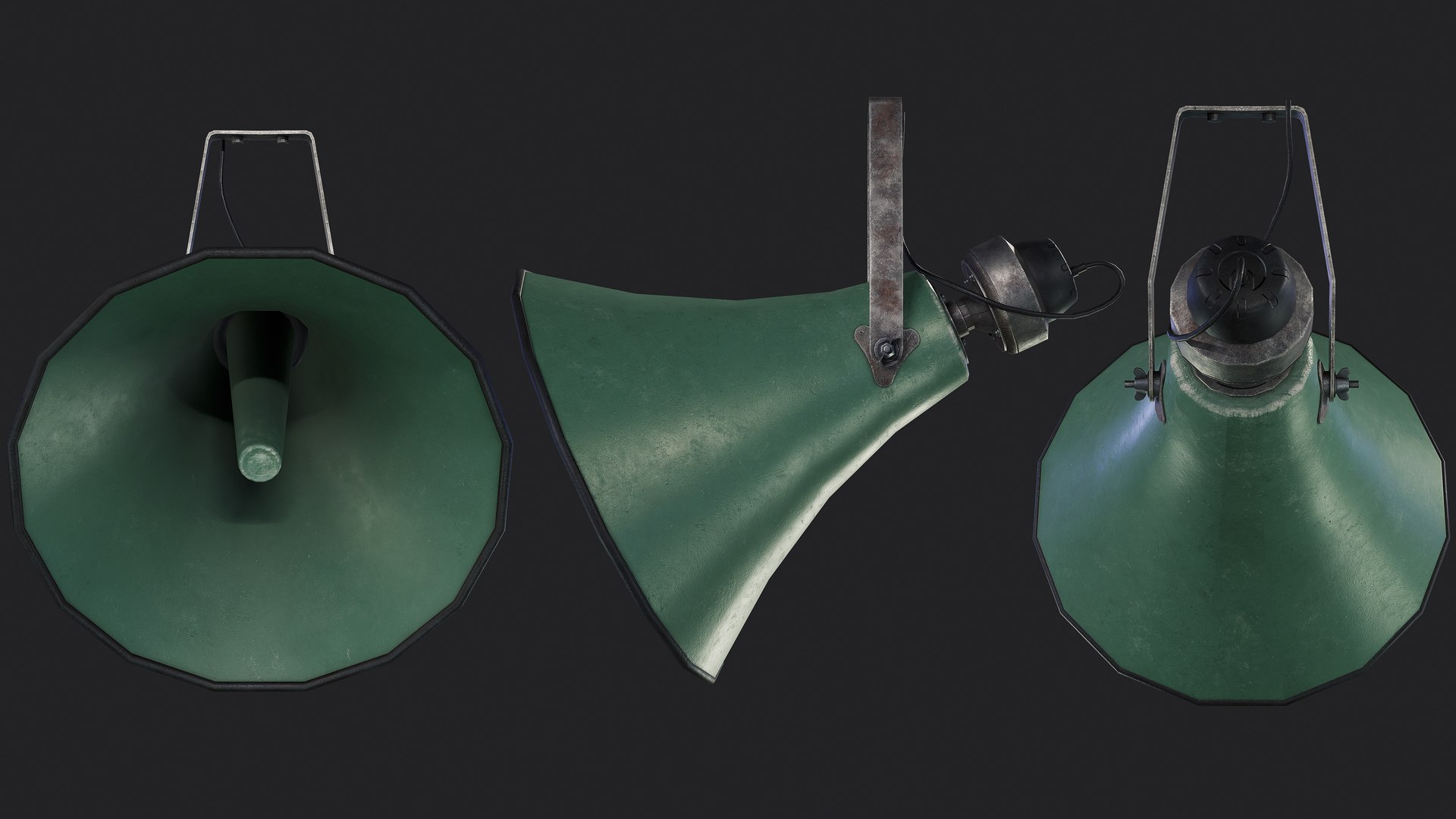 3D Old Military Horn Speaker Siren - TurboSquid 1987917