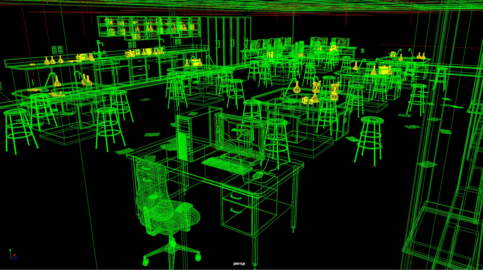 3D Model Classroom Science Lab - TurboSquid 2214974