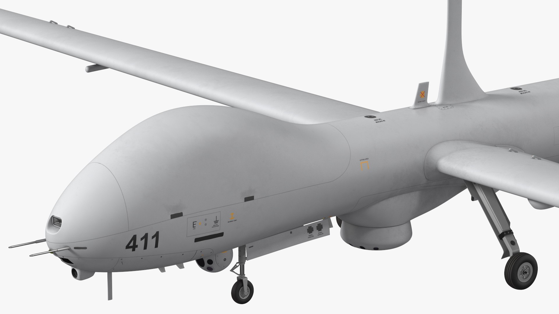 Elbit Hermes 900 UAV Rigged For Maya 3D Model - TurboSquid 2048597