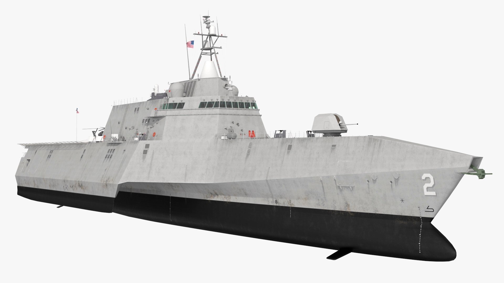 USS Independence LCS 2 with Combat Helicopter 3D model - TurboSquid 2136284