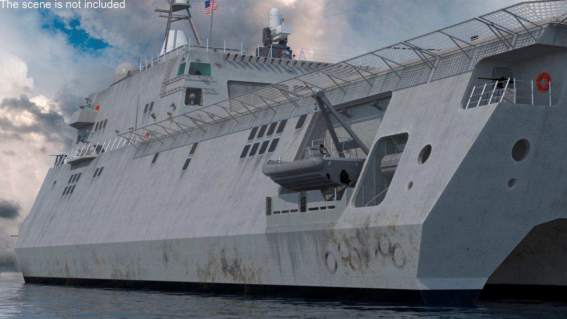 USS Independence LCS 2 with Combat Helicopter 3D model - TurboSquid 2136284